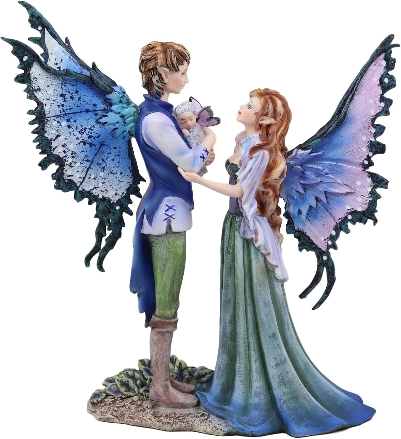 Amy Brown Family Love Fairy Mother Father and Baby - Teelie's Fairy Garden